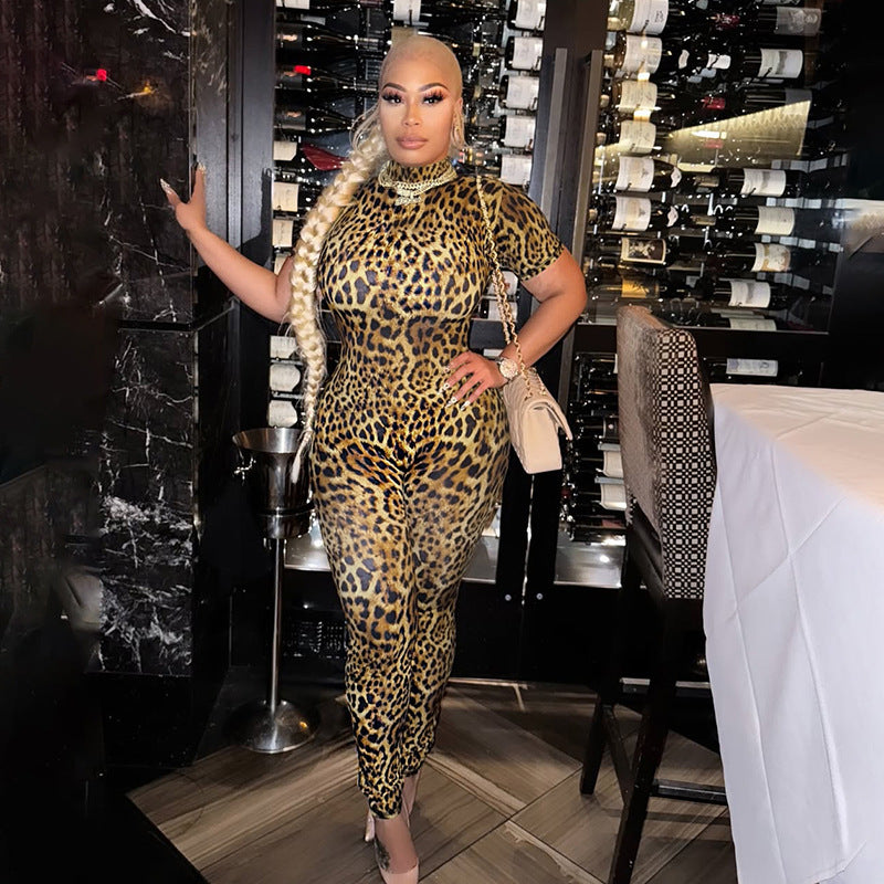 Printed Skinny Backless Jumpsuit – Urclover